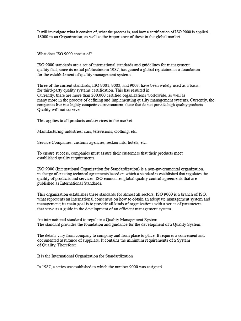 Understanding ISO 9000 Certification Process | PDF | Occupational ...