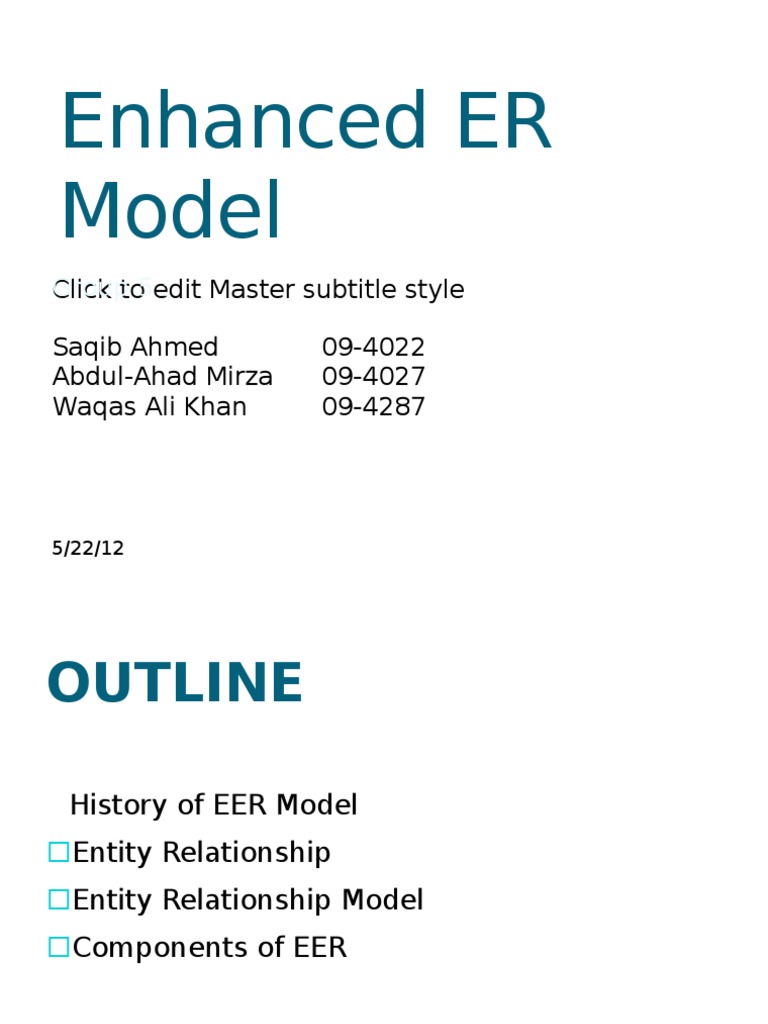 Eer Diagram Pdf Conceptual Model Inheritance Object Oriented