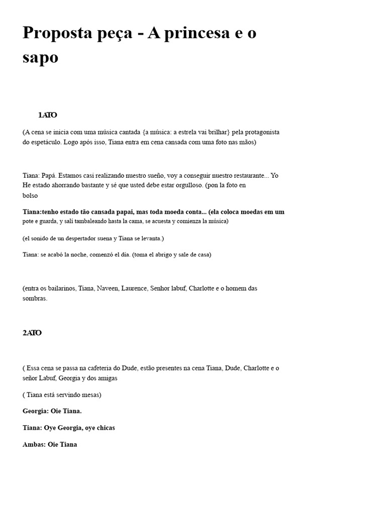 Propuesta pieza - La princesa y el sapo_20231016_213425_0000 | PDF