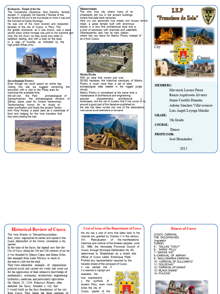 TRIPTYCH Cusco | PDF | Inca Empire