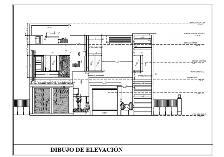 DIBUJO DE ELEVACIÓN | PDF