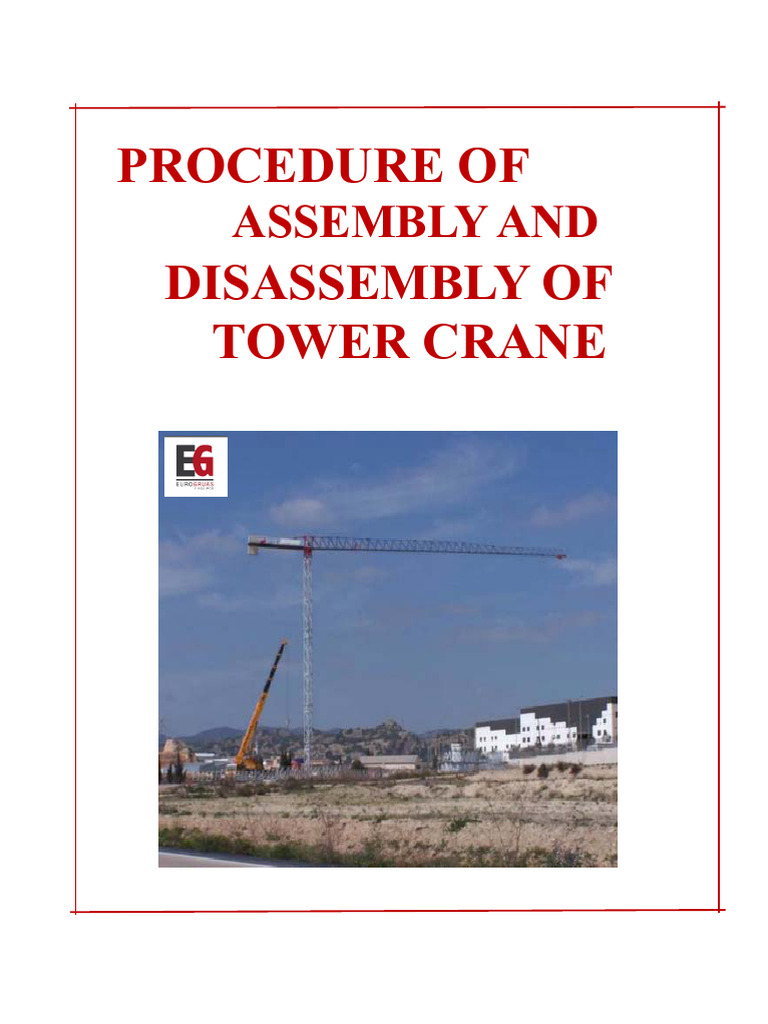 Tower Crane Assembly Procedure | PDF | Crane (Machine) | Truck