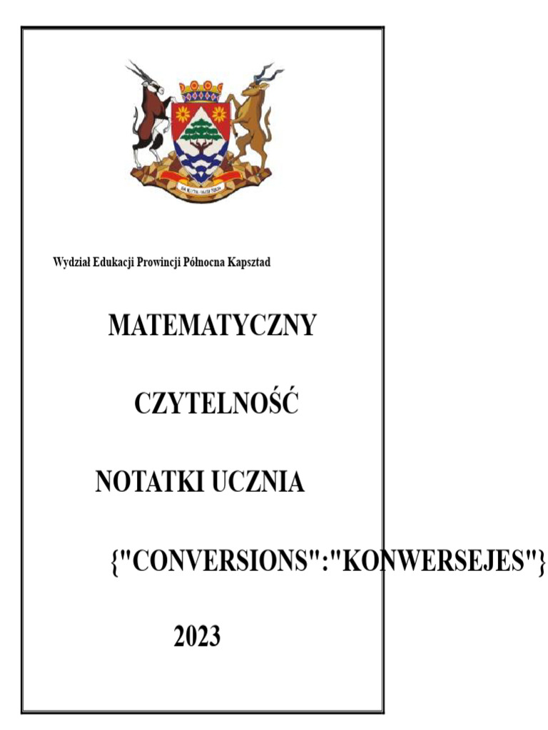 Konwersje - Notatki Dla Ucznia | PDF
