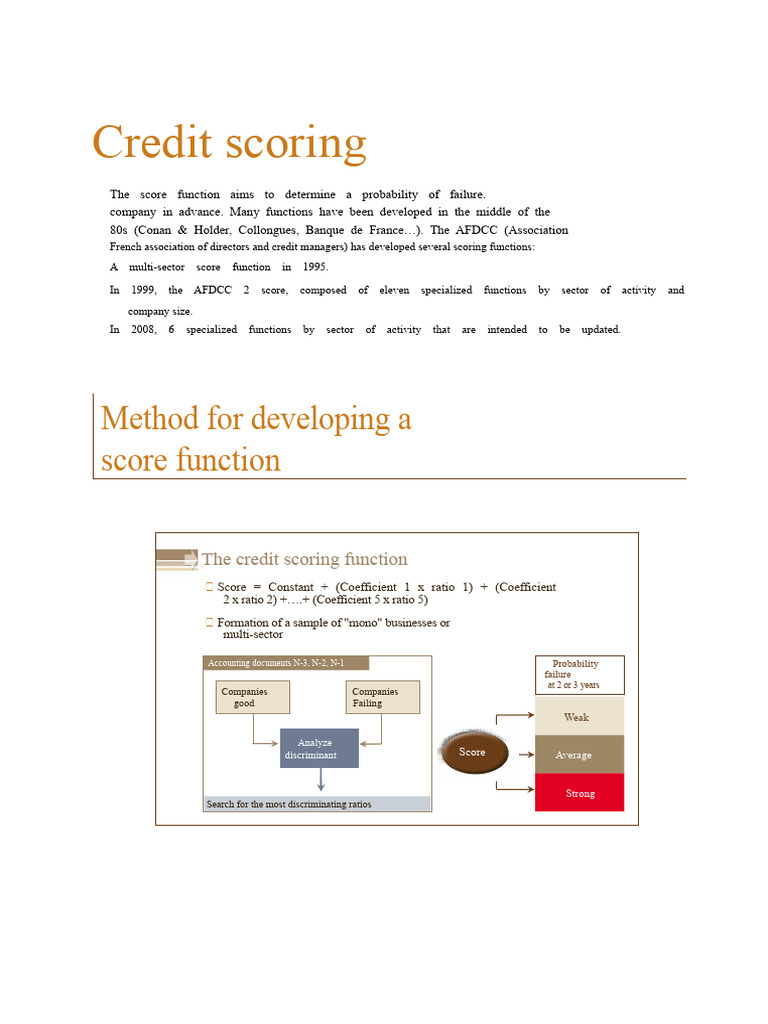Understanding Credit Scoring Methods | PDF | Debt | Equity (Finance)