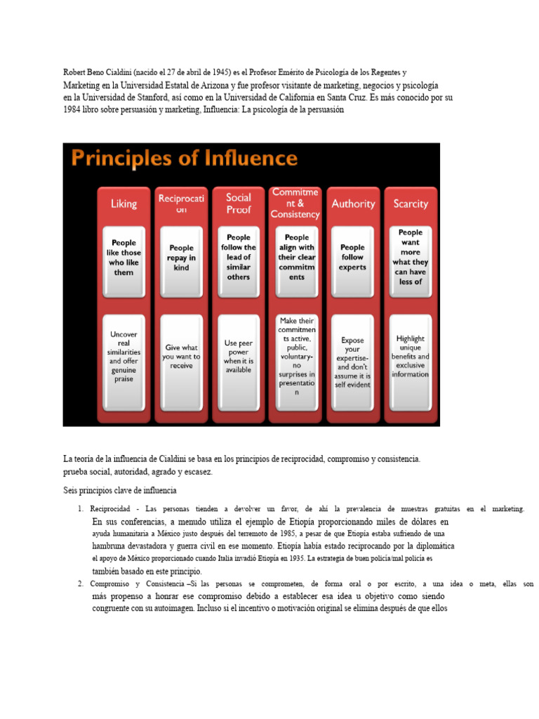 Robert Beno Cialdini | PDF | Persuasión | Conceptos psicologicos