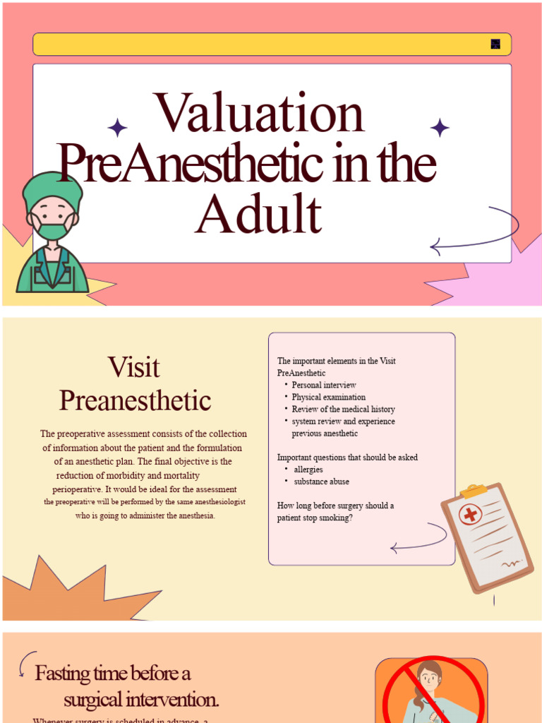 Pre-Anesthetic Assessments (Group 5) | PDF | Anesthesia | Surgery