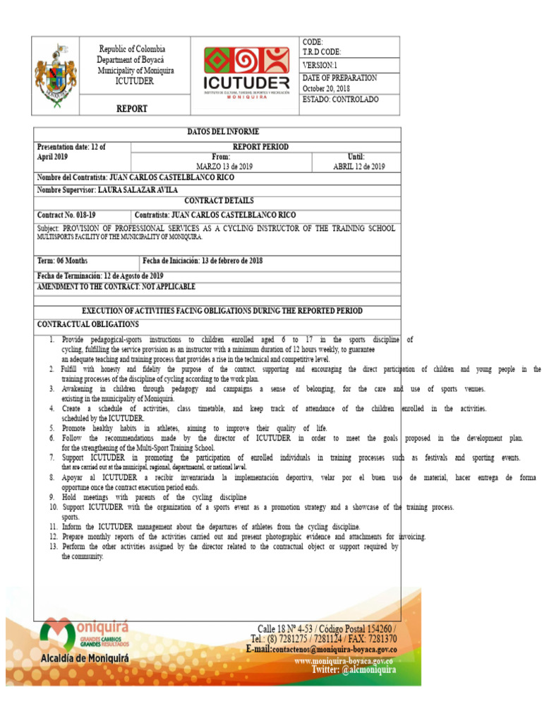 Cycling Report | PDF