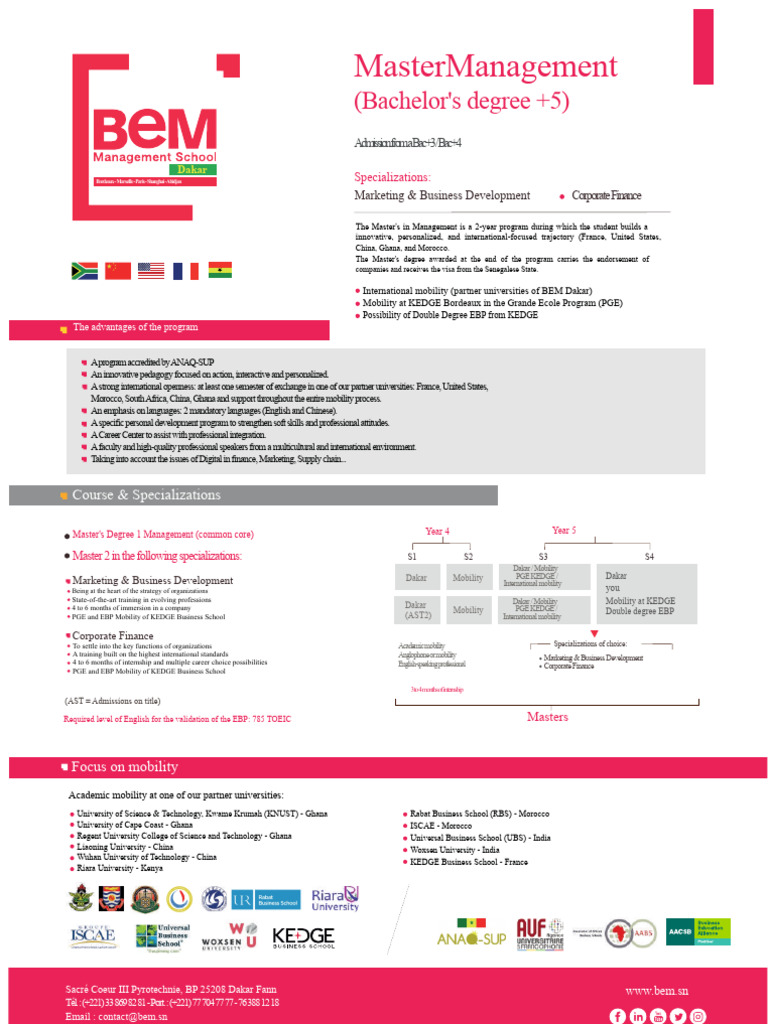 Master Management | PDF | Qualifications | Educational Stages
