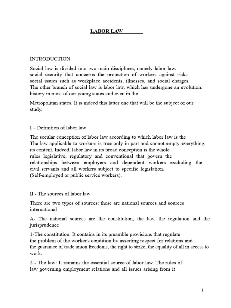 Understanding Labor Law Basics | PDF | Salary | Labour Law