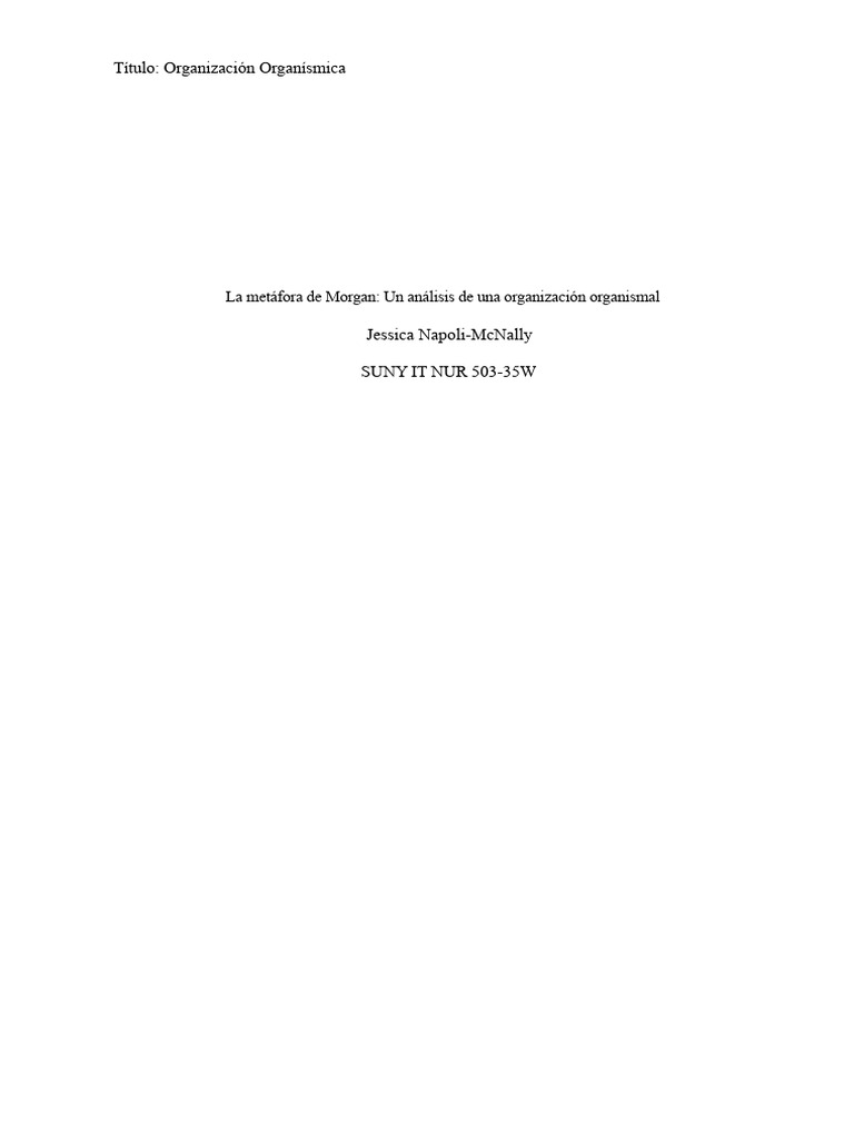 el artículo de metáforas de morgan (3) | PDF | Pensamiento | Metáfora