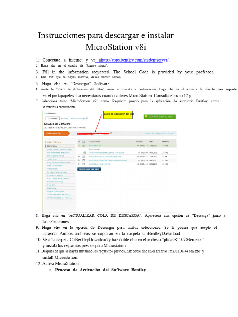 Guía para descargar MicroStation v8i | PDF | Servidor (Computación ...