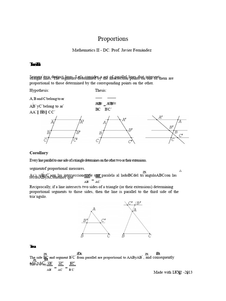 Thales' theorem | PDF