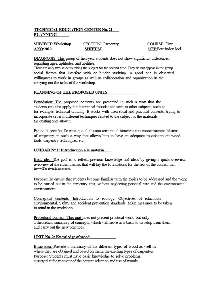 Carpentry Planning | PDF | Carpentry | Knowledge