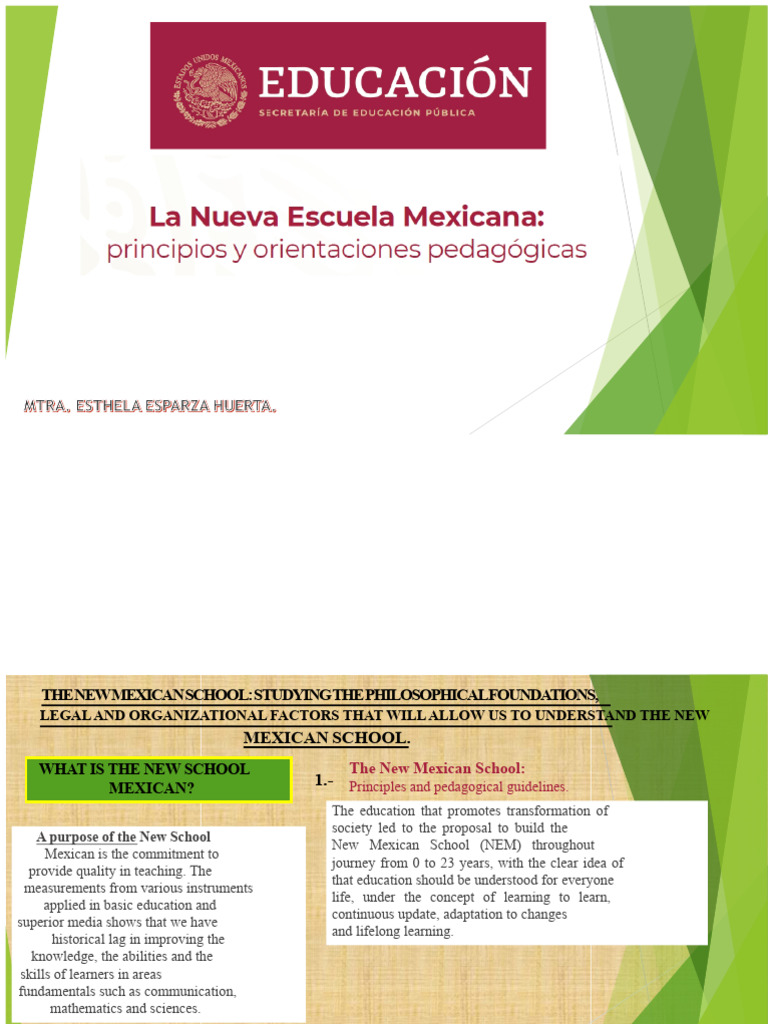 Class 1 The New Mexican School | PDF | Teachers | Pedagogy
