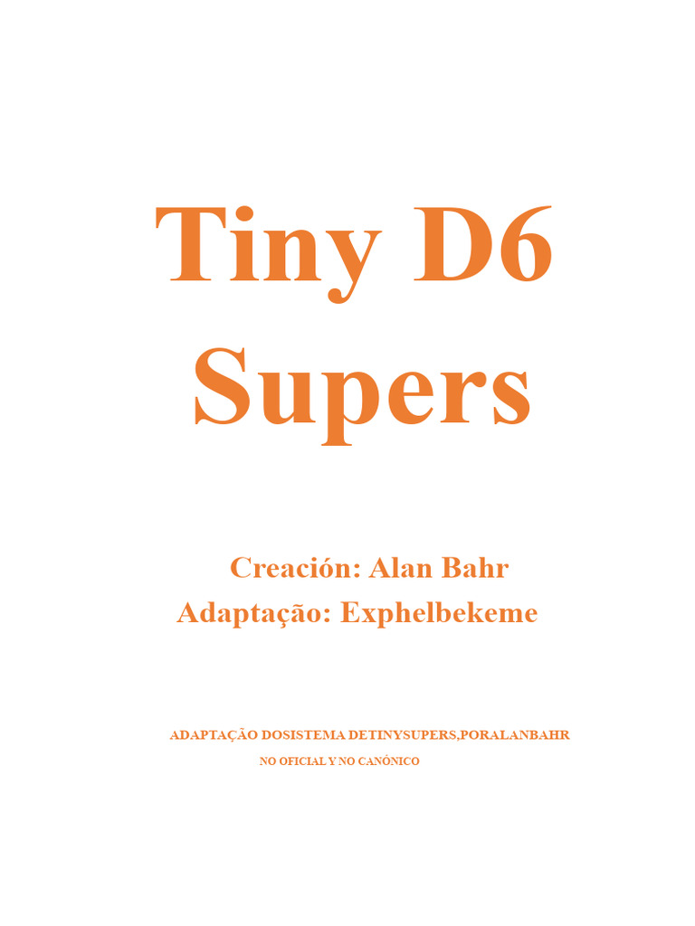 Tiny D6 Supers v.1.2 | PDF | Héroe