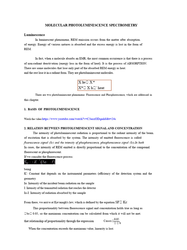 Photoluminescence Spectrometry Basics | PDF | Fluorescence Spectroscopy ...
