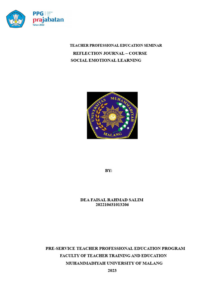 6 Reflection Journals - Dea Faisal Rahmad Salim - Social Emotional ...