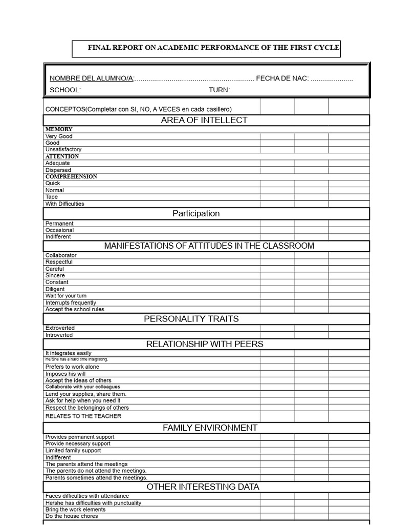 First Cycle Academic Performance Report | PDF | Communication ...