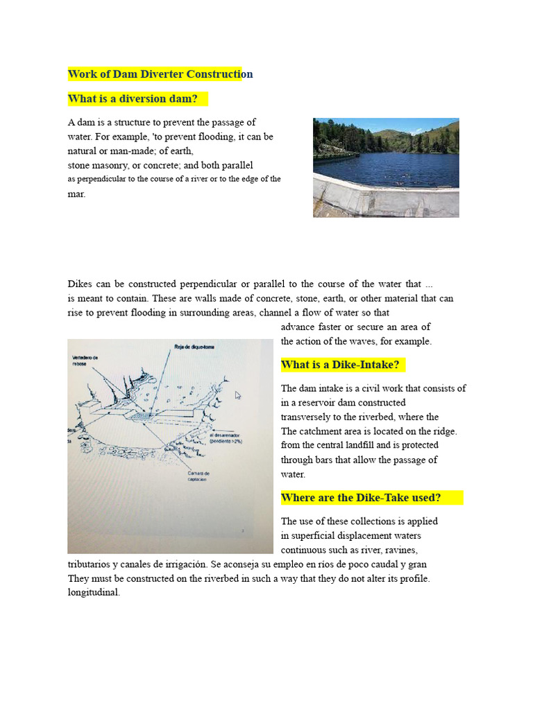 Dike Takeover Work Derivation | PDF | Dam | Spillway