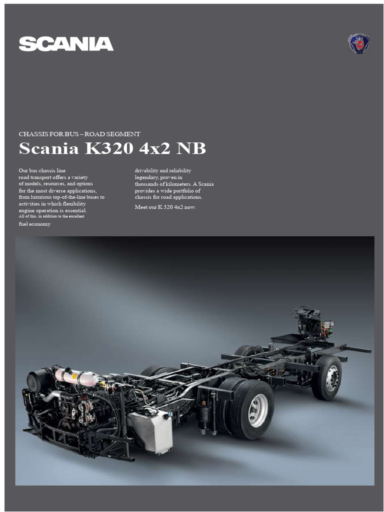Scania K320 4x2 NB: Chassis For Bus Road Segment | PDF | Steering | Brake