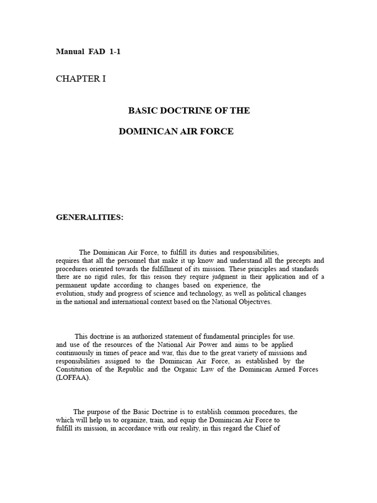 FAD Doctrine | PDF | Military | Staff (Military)