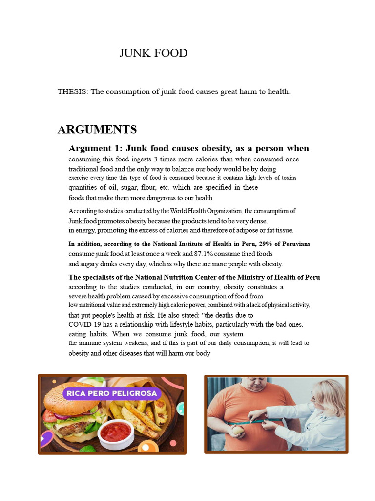 The Health Risks of Junk Food Consumption | PDF | Junk Food | Foods