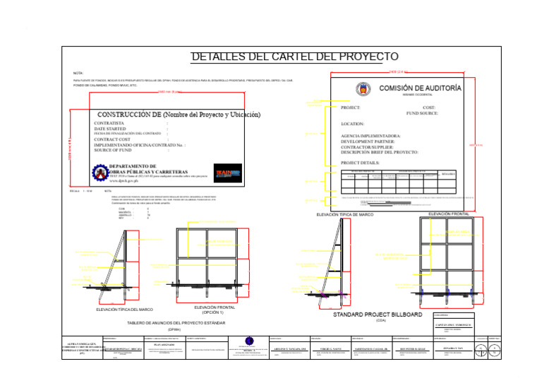 Detalles del Cartel del Proyecto DPWH | PDF
