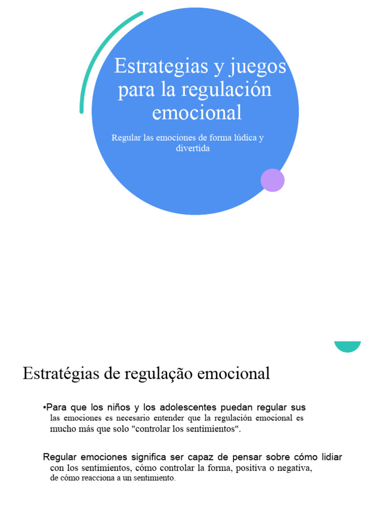 Estrategias y Juegos para La Regulación Emocional | PDF | Las emociones ...