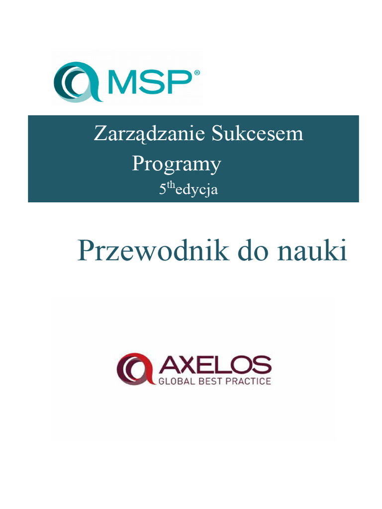 MSP 5thedition Study Guide v3 | PDF