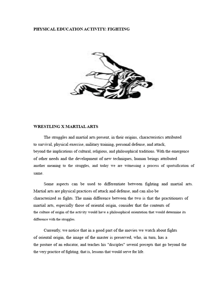 Physical Education Activity: Wrestling | PDF | Taekwondo | Aikido