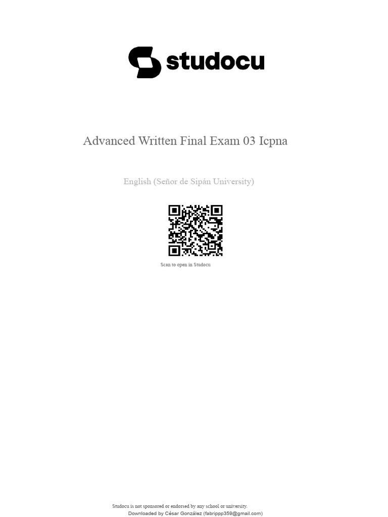 Advanced Written Exam 03 Icpna | PDF