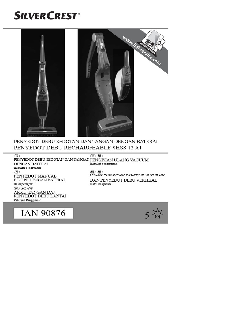 Penyedot Debu Tangan Rechargeable SHSS 12 A1 | PDF