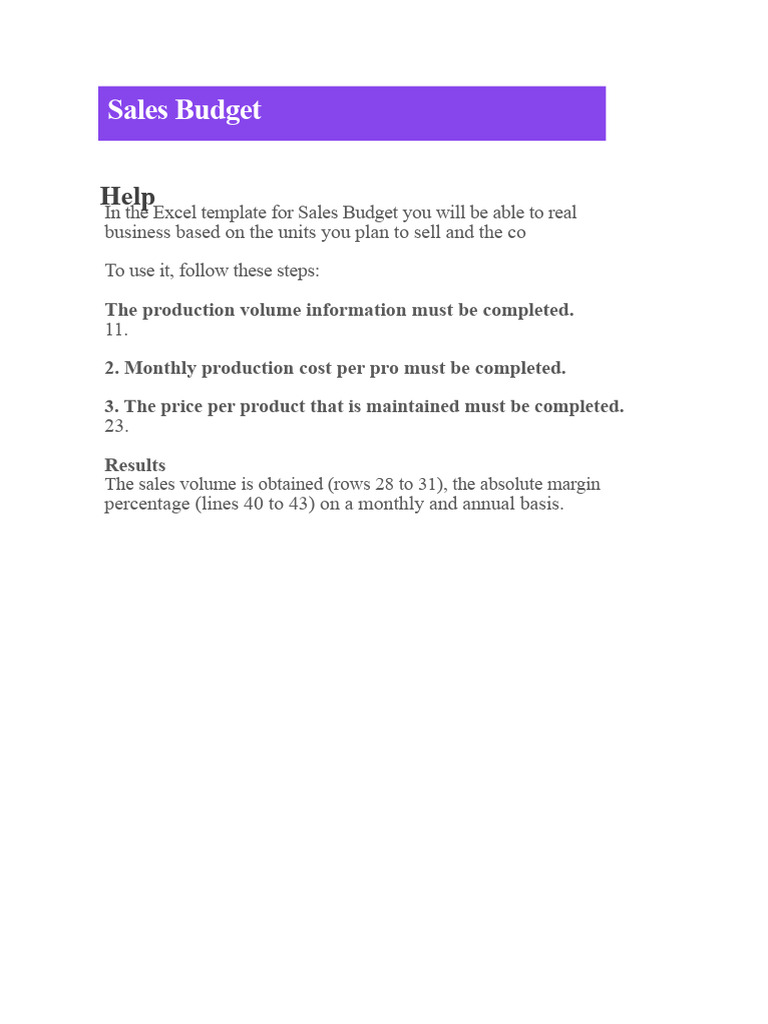 Monthly Sales Budget Template | PDF | Coffee | Gross Margin