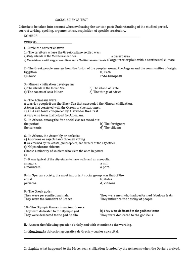 1 Evaluation Greece | PDF | Greeks | Sparta