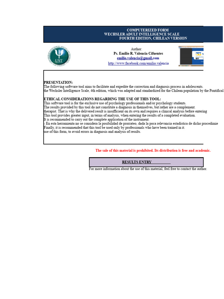 Computerized Form - WAIS-IV | PDF | Attention | Reason