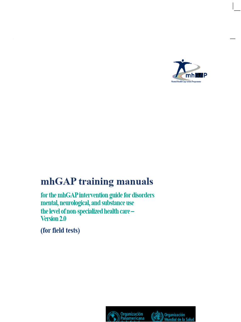 mhGAP Training Manuals for Health Care | PDF | Major Depressive ...