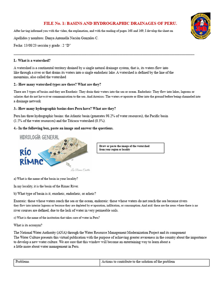Sheet #1 Hydrographic Basins | PDF | Drainage Basin | Water
