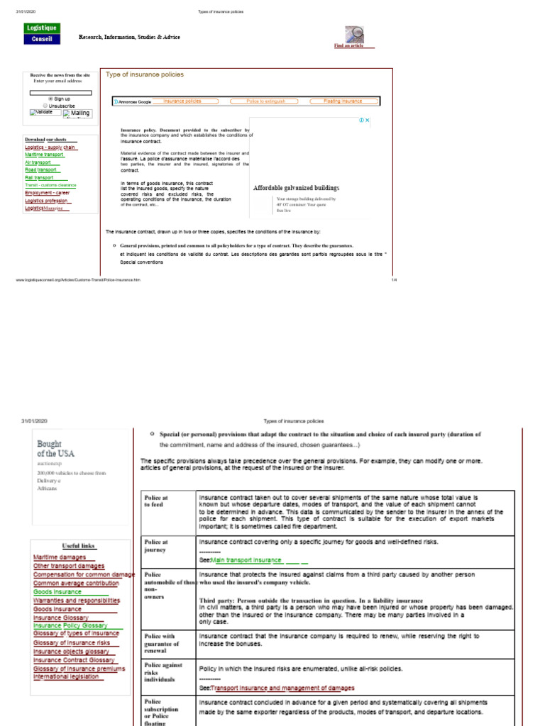 Types of Insurance Policies Explained | PDF | Insurance | Insurance Policy