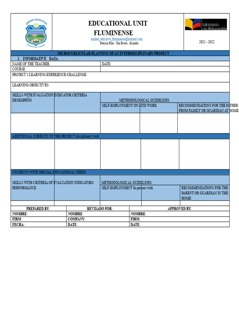 Outline of The Interdisciplinary Project | PDF