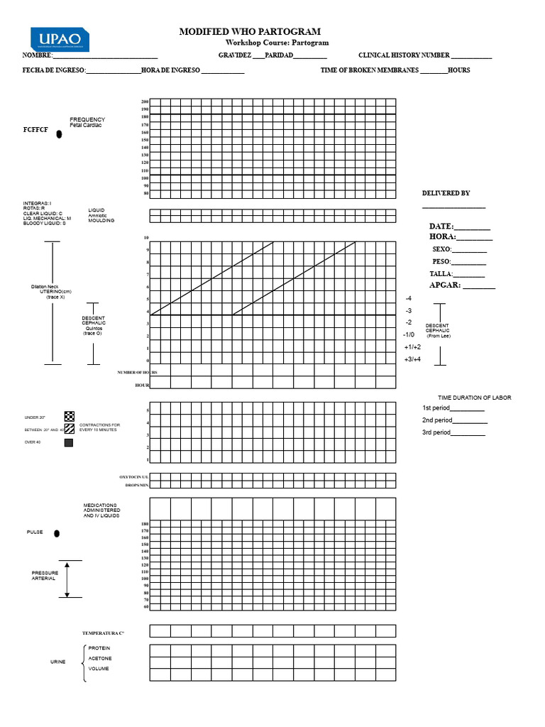 Modified WHO Partogram | PDF | Childbirth | Obstetrics