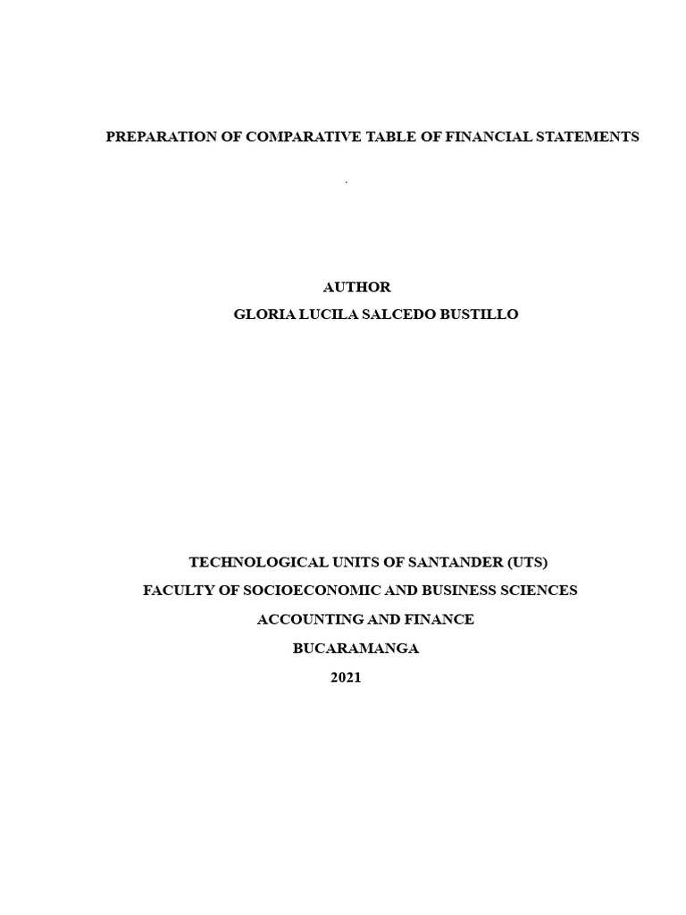 Comparative Financial Statements Analysis | PDF | Income Statement ...