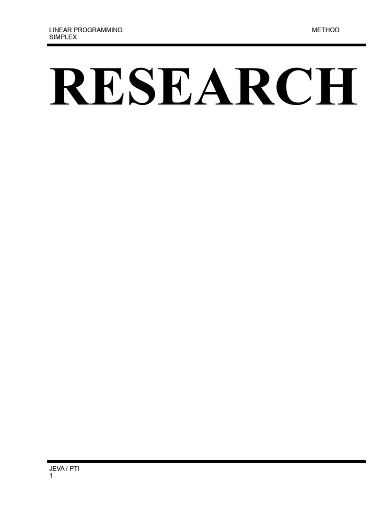 3 Simplex Method | PDF | Mathematical Optimization | Linear Programming