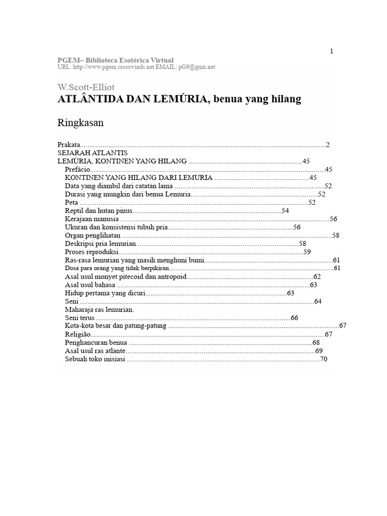 Atlantis dan Lemuria - Benua yang Hilang | PDF