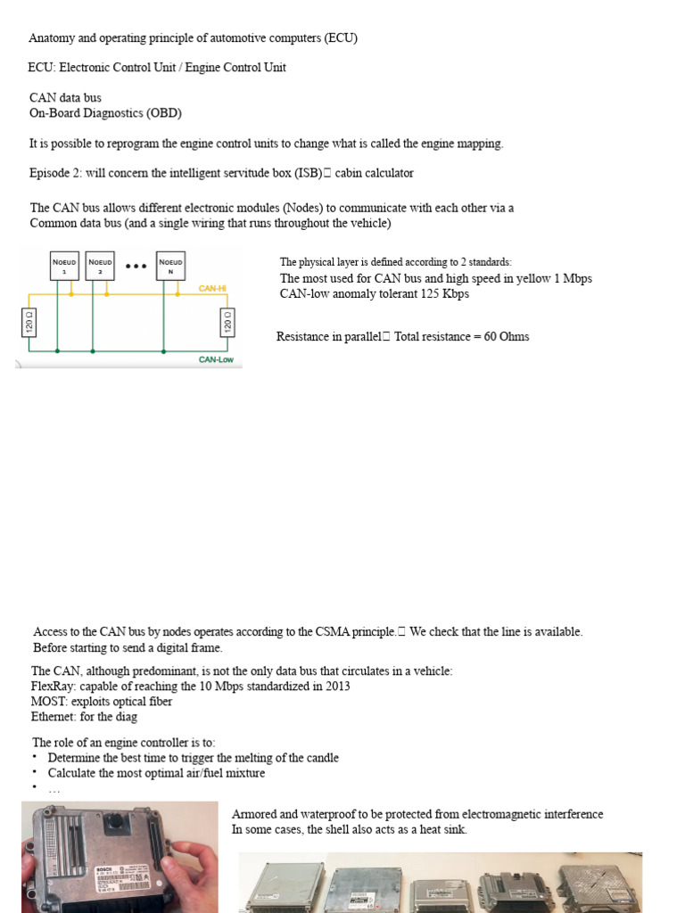 Anatomy of Engine Control Units (ECU) | PDF
