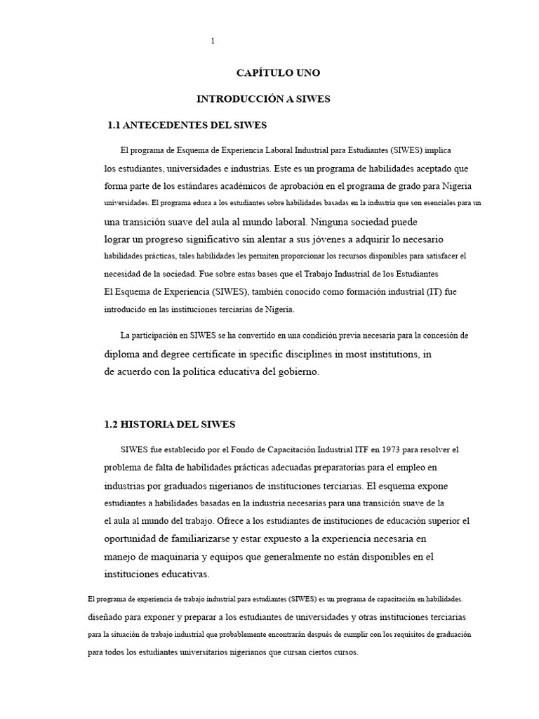 Informe Siwes Sobre El Desarrollo Web | PDF | HTML | Red mundial