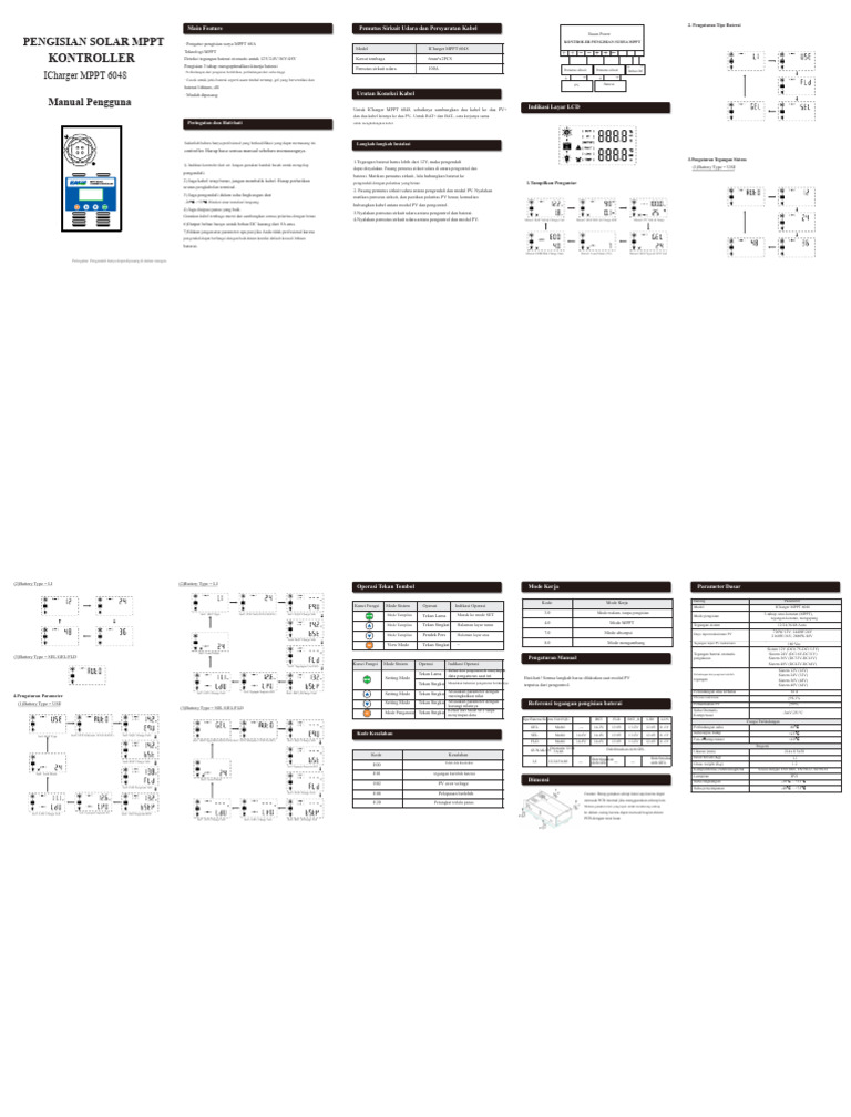 Panduan Instalasi ICharger MPPT 6048 | PDF