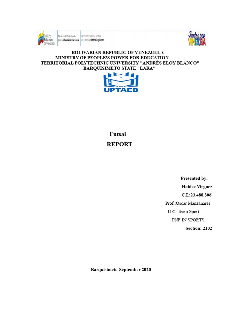 Futsal: History, Rules, and Techniques | PDF | Athletic Sports | Sport ...