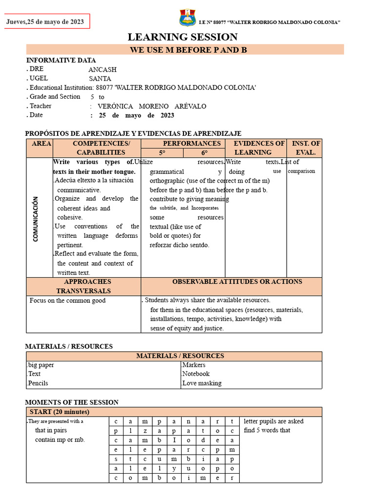 Session The M Before The B and P | PDF | Writing | Human Communication