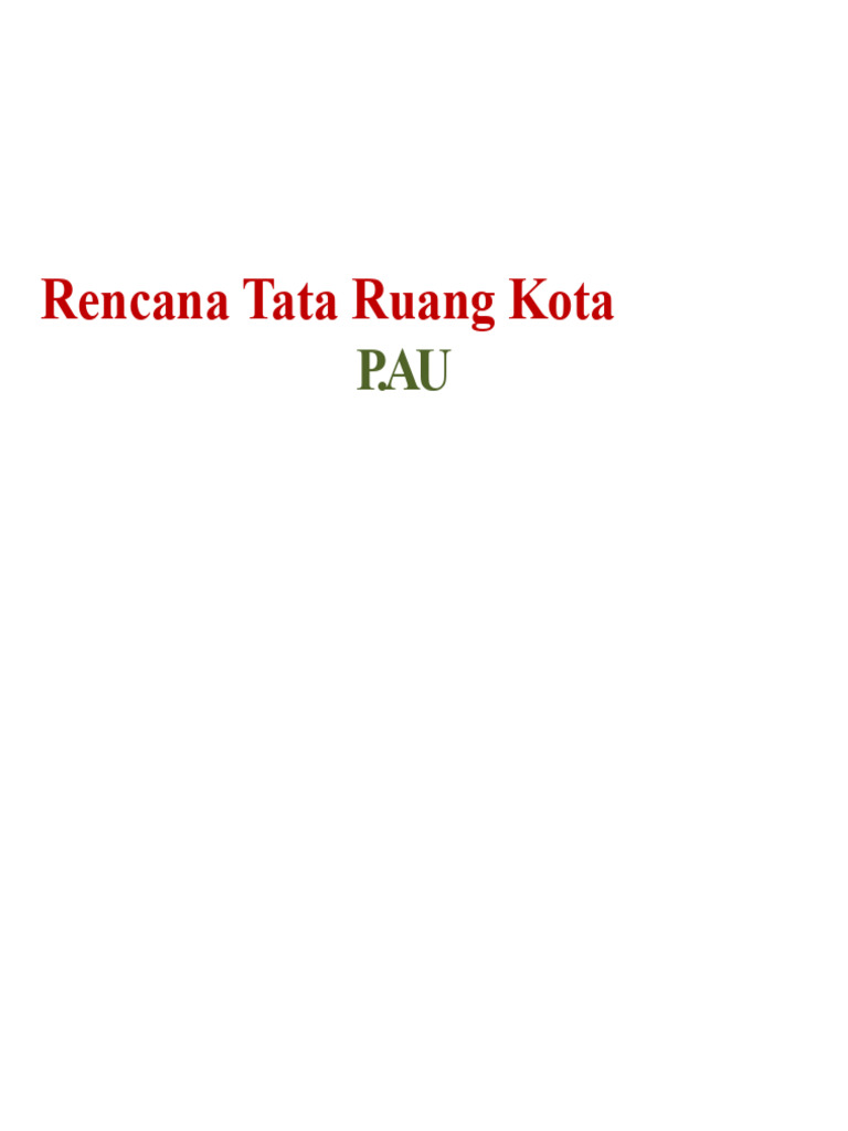 Rencana Tata Ruang Kota untuk Penggunaan Lahan | PDF