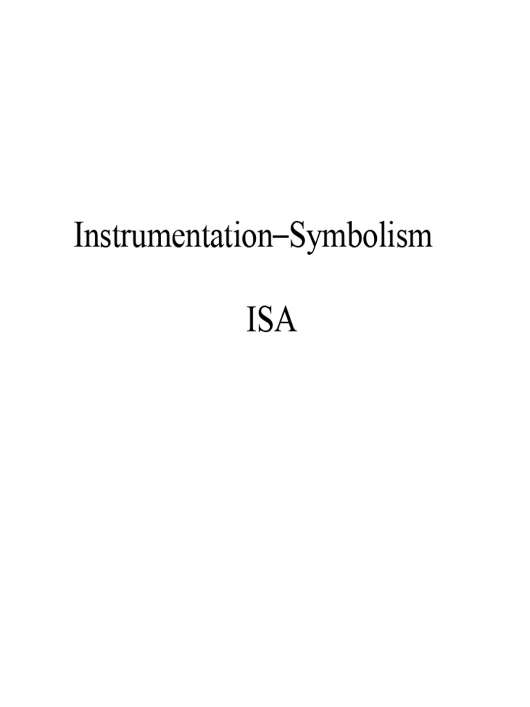 Isa Instrumentation Symbols Pdf Instrumentation Flow Measurement